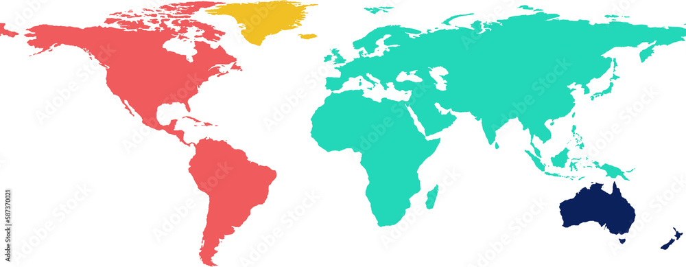 Graphic image of colorful world map Stock Illustration | Adobe Stock