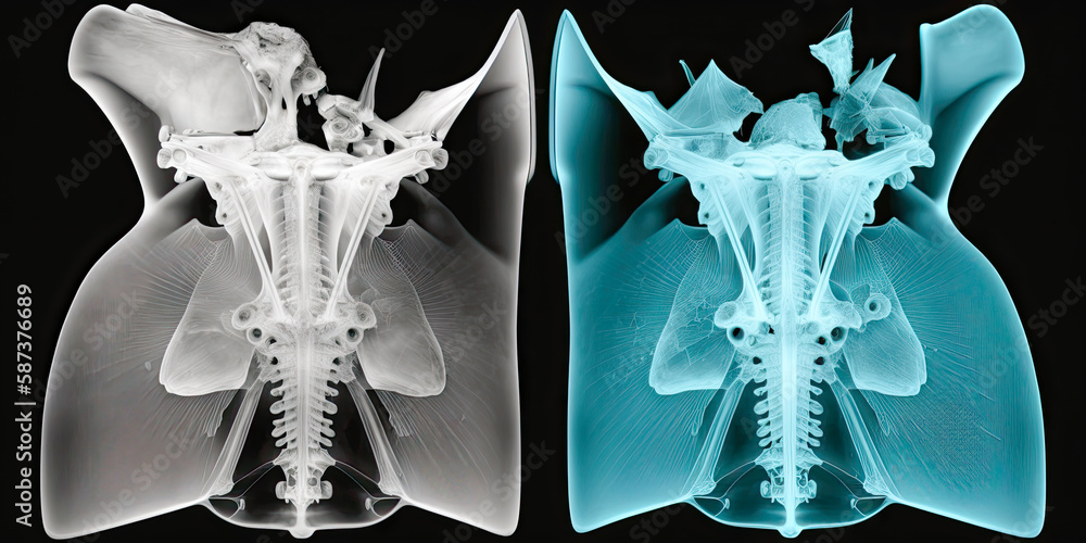 Scapula X-ray: X-ray image of the shoulder blade bone - Generative AI ...
