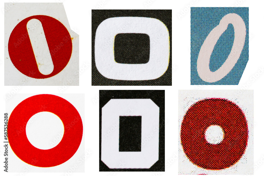 Foto de Stock Letter font o from printout magazine cut out, collage ...