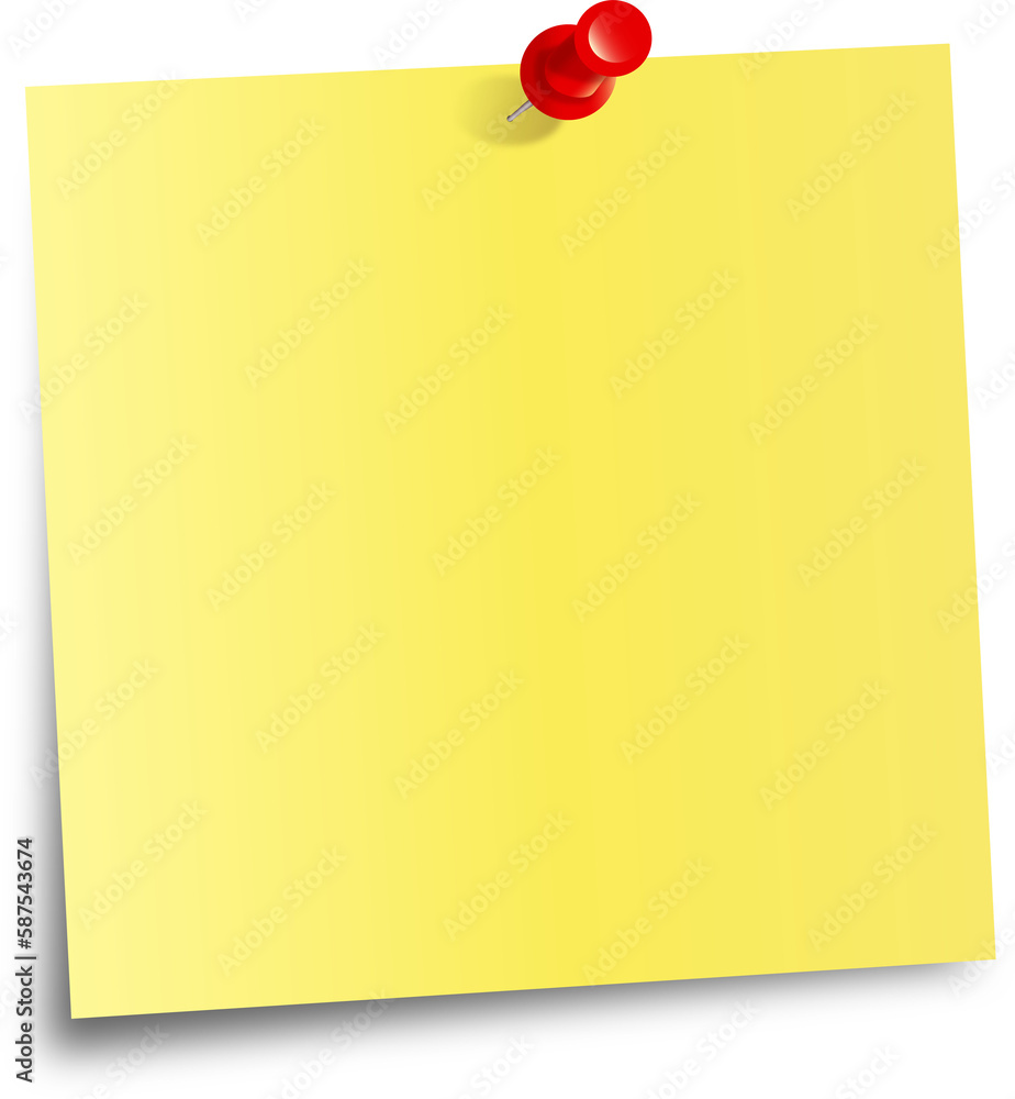 Memo note with pin needle icon Stock Illustration | Adobe Stock