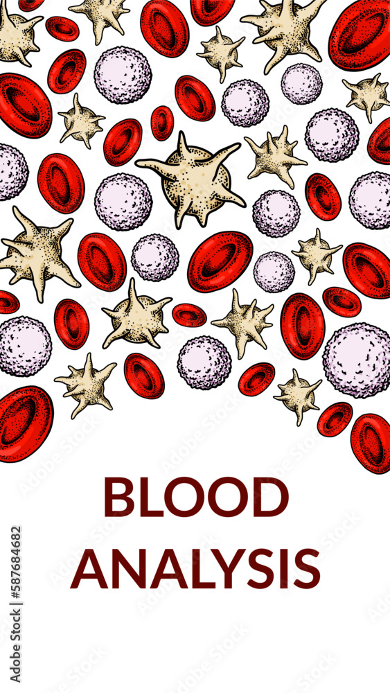 Blood cells background. Design for blood test, anemia, donation ...