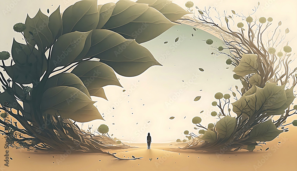 Nature-Inspired Design background template with a featuring images of ...