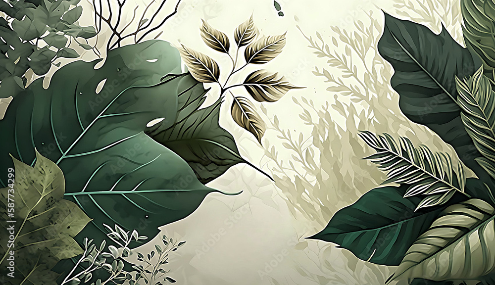 Nature-Inspired Design background template with a featuring images of ...