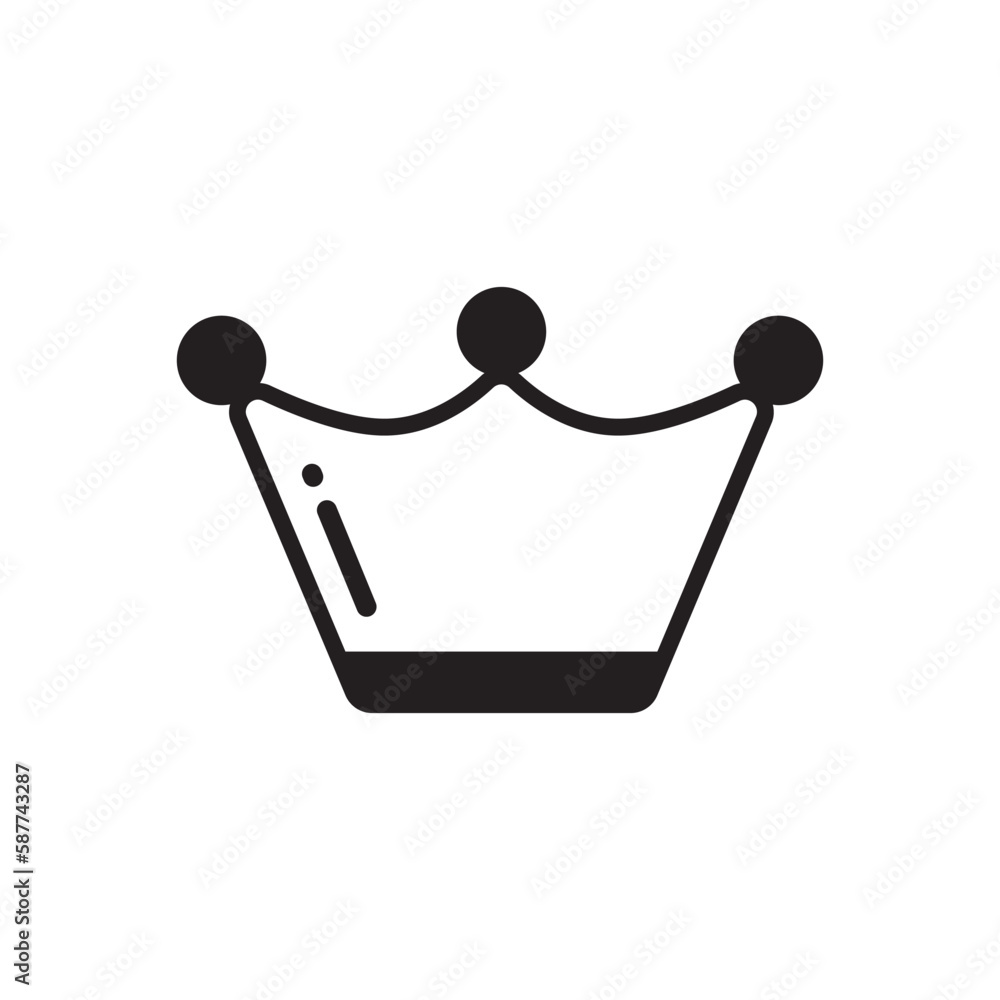 Image vectorielle Stock king crown vector icon. Prince crown flat sign ...