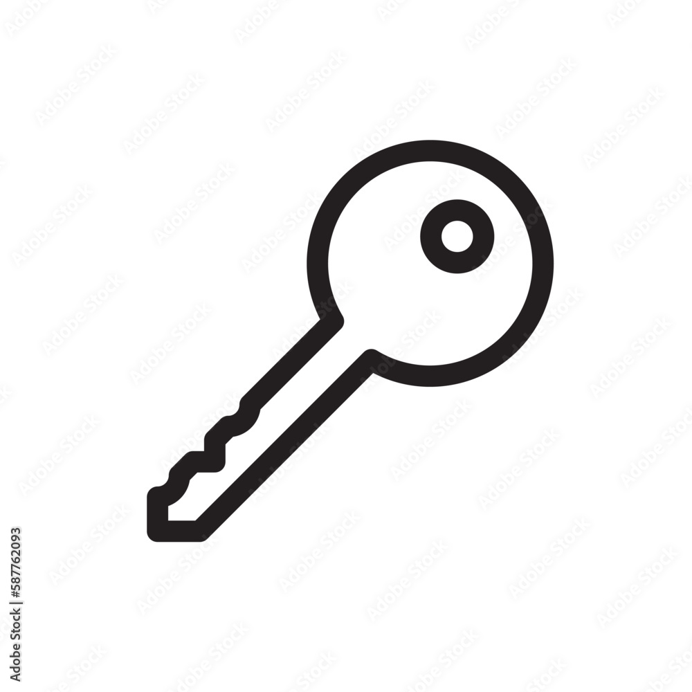 Key vector icon. Key flat sign design. Key symbol pictogram. UX UI icon ...