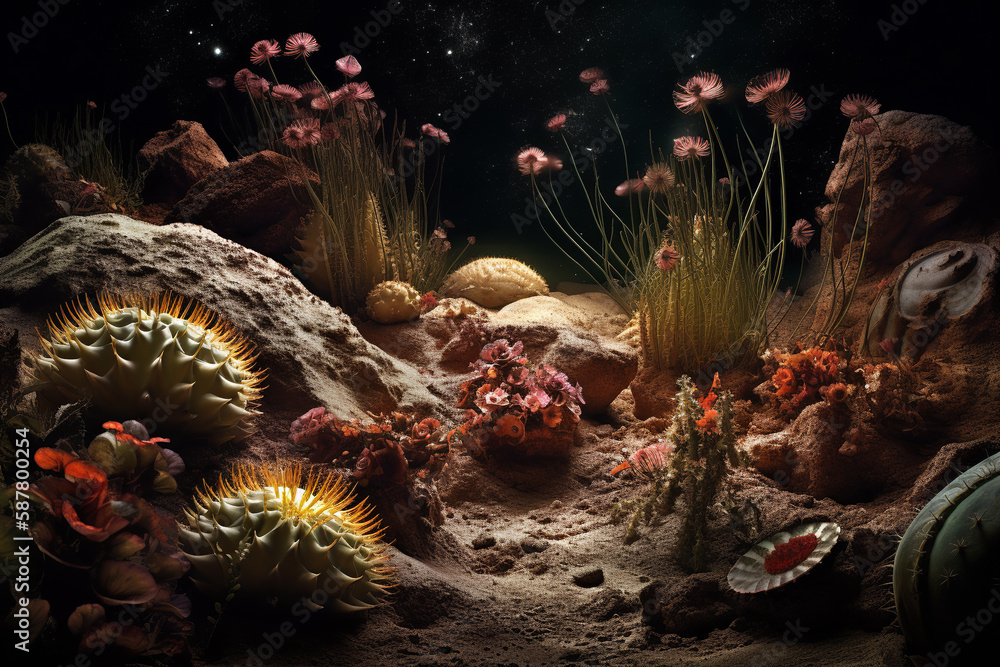 Imaginative possibility of Martian flora and fauna through an ...