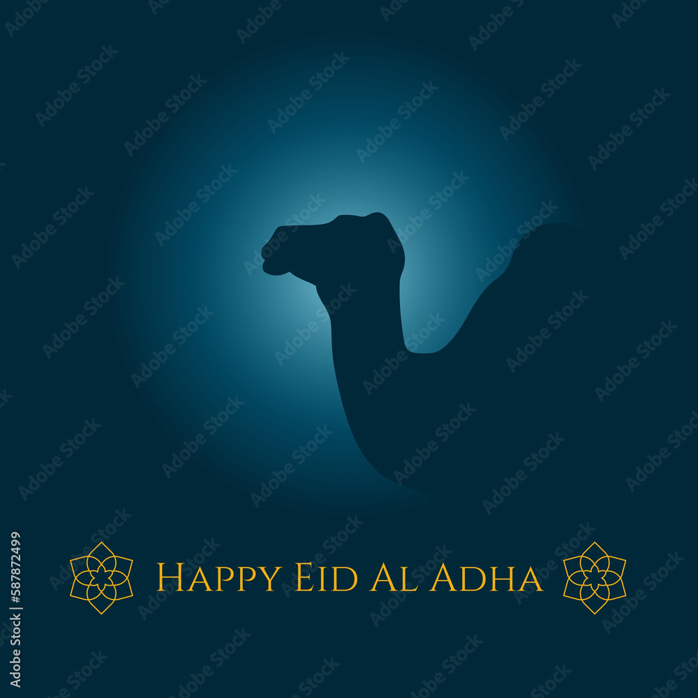 Greeting card on occasion Eid Muba, Arabic Islamic calligraphy of text ...