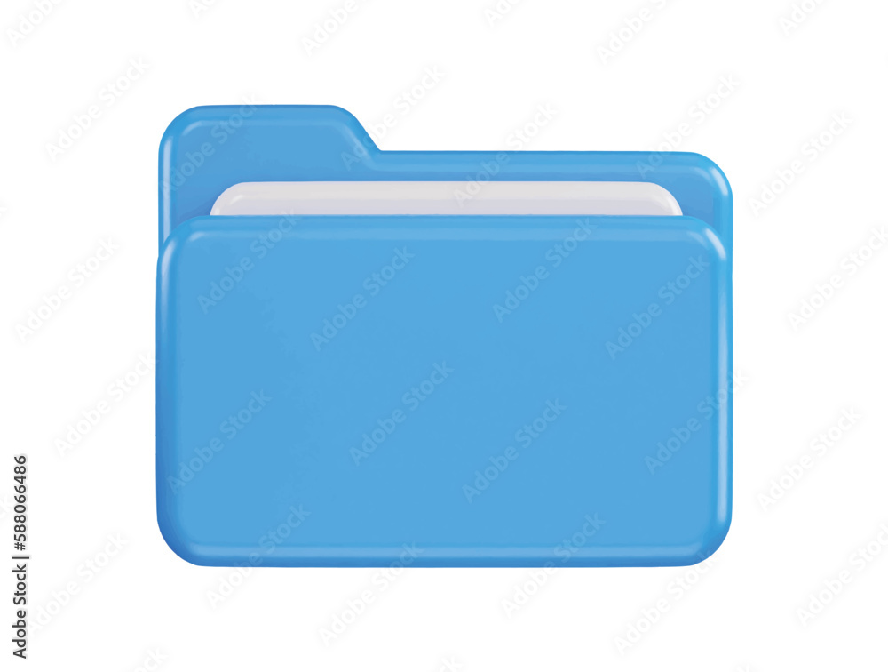 file folder icon 3d rendering vector illustration Stock Vector | Adobe ...