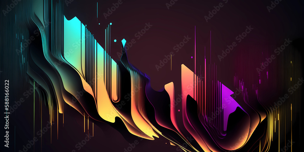 Neon tron style desert in the metaverse. neon background. Futuristic ...