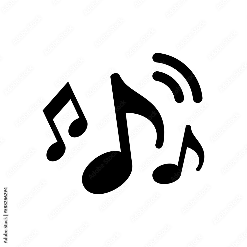 music note icon vector Stock Vector | Adobe Stock