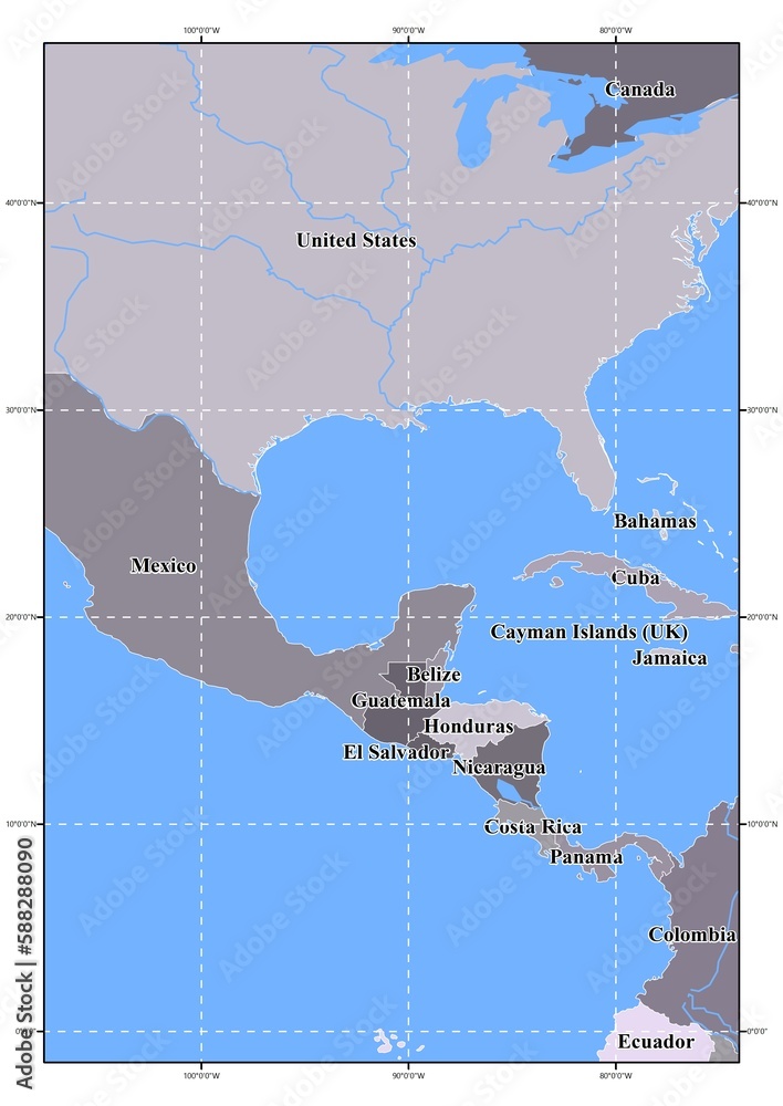 World map classic style grid latlong Stock Illustration | Adobe Stock