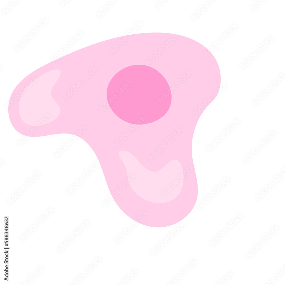 Human stem cell icon. Nucleus and membrane tissue under microscope ...
