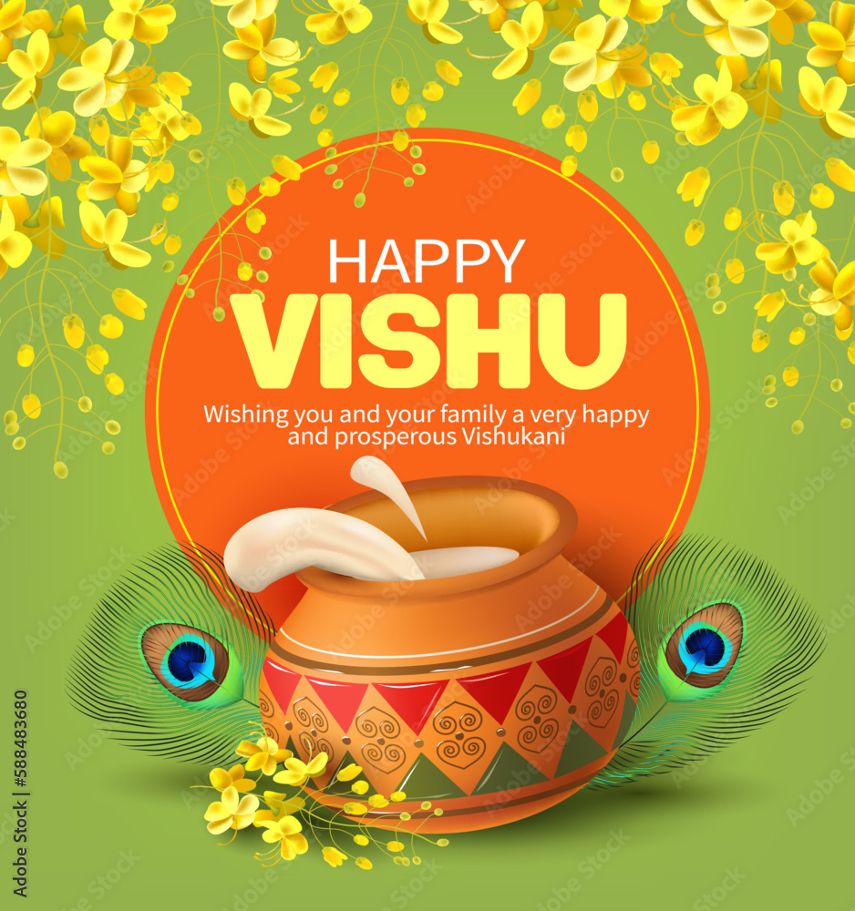 Greeting background with traditional clay dahi handi (pot with cream ...