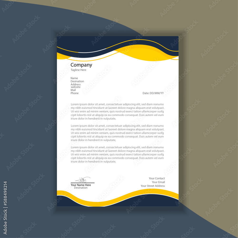 Letter Head Design, Business latter head Pad Design. a4 size and unique ...