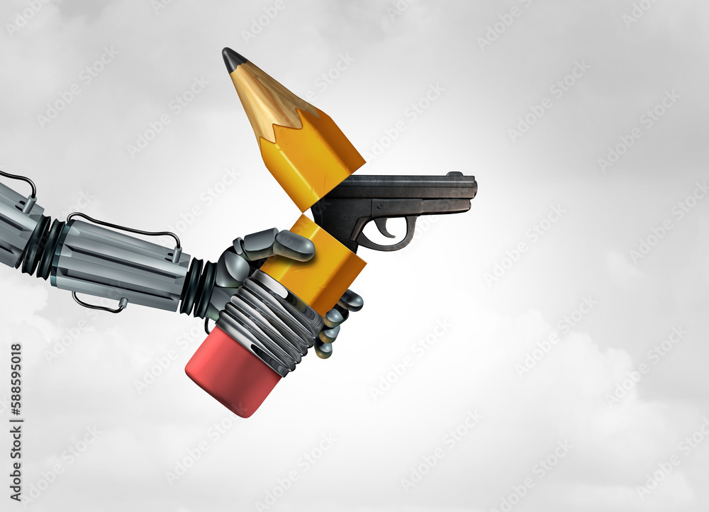 Ilustración de Stock AI gone violent and rogue artificial intelligence ...