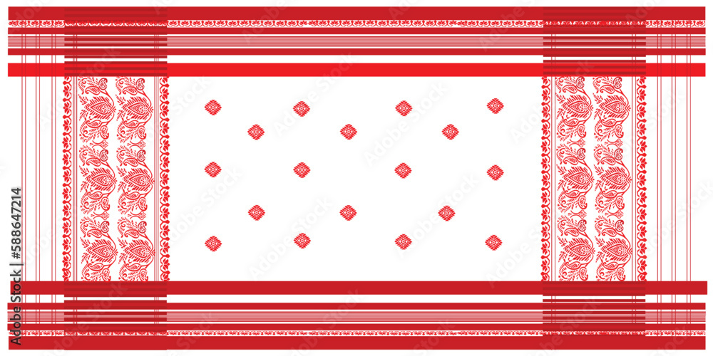 gamosa or gamusa from assam.gamosa textile pattern. gamosa or gamusa is ...
