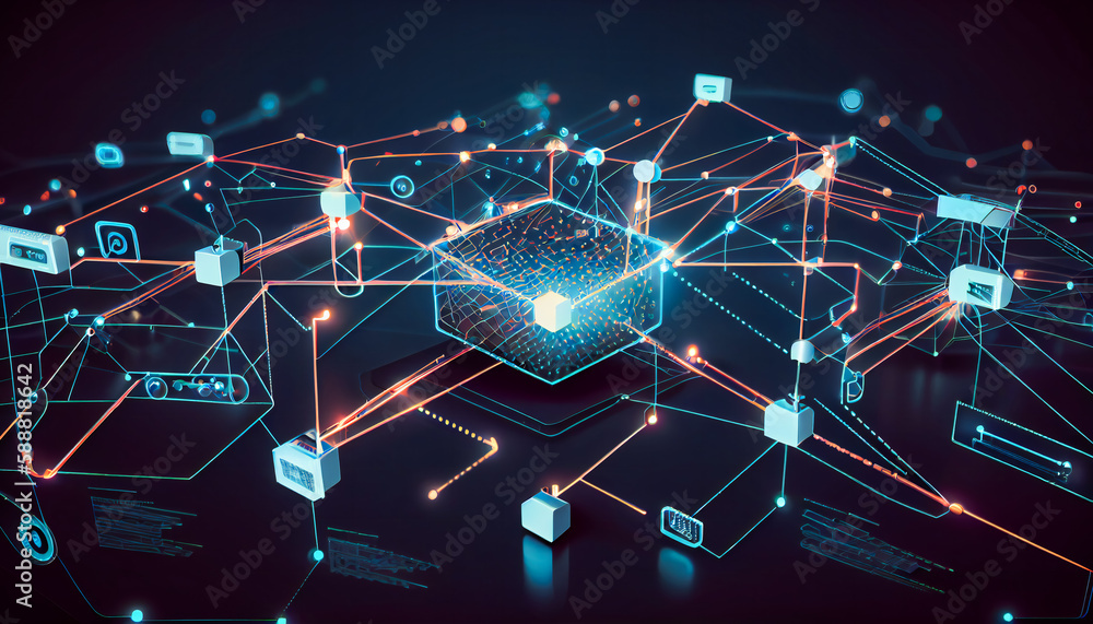 A Graphical Representation Of A Connected Iot Network With Various