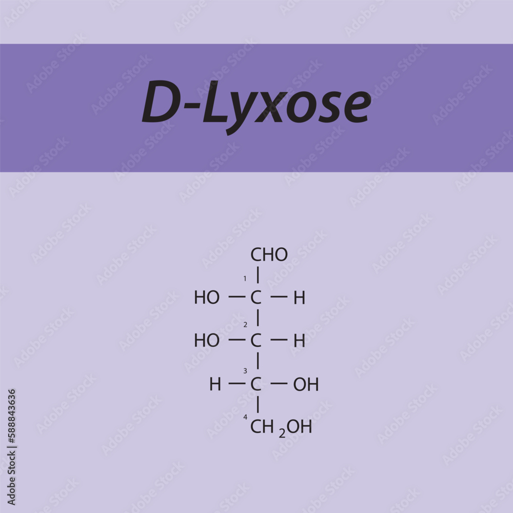 Straight chain form chemical structure of D-Lyxose sugar. Scientific ...