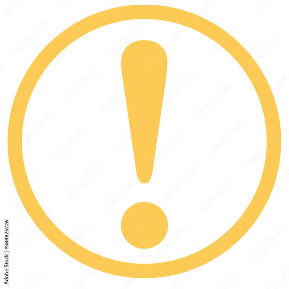 Vector de Stock Exclamation mark icon, hazard warning attention sign ...