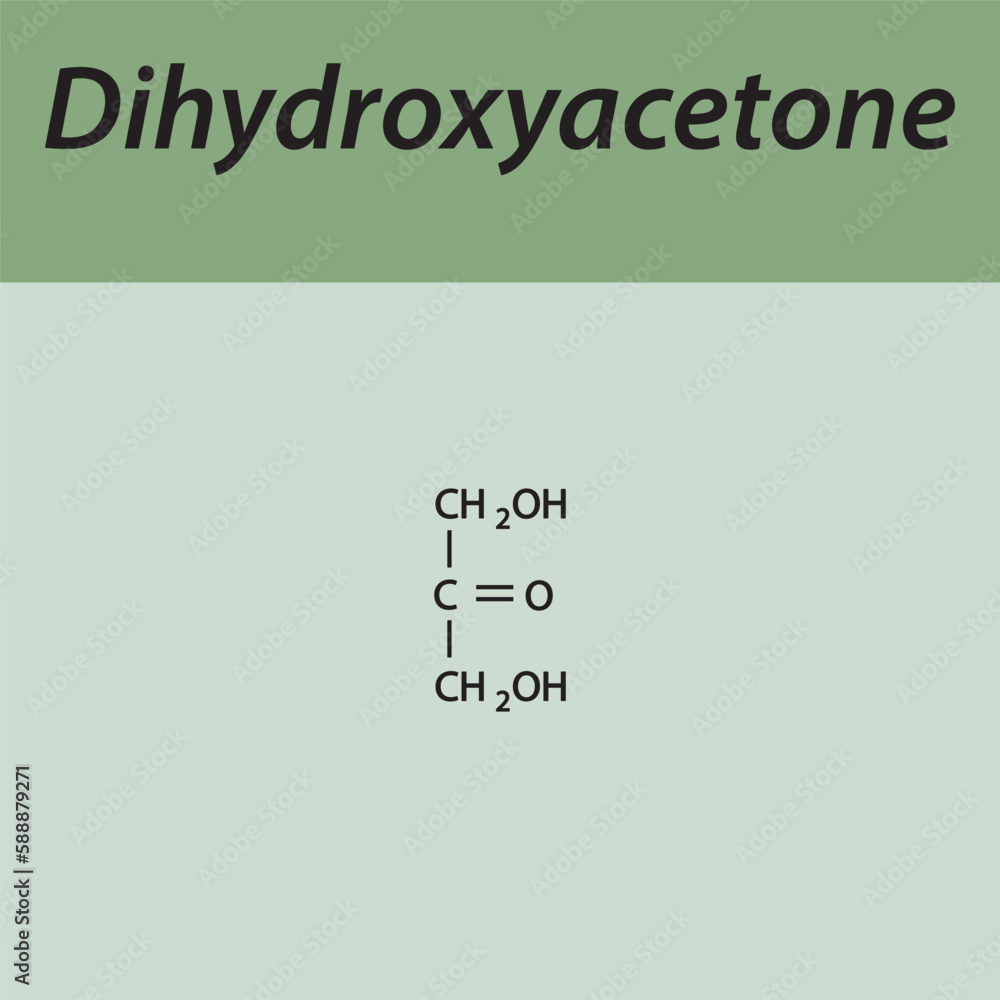 Straight chain form chemical structure of Dihydroxyacetone sugar ...