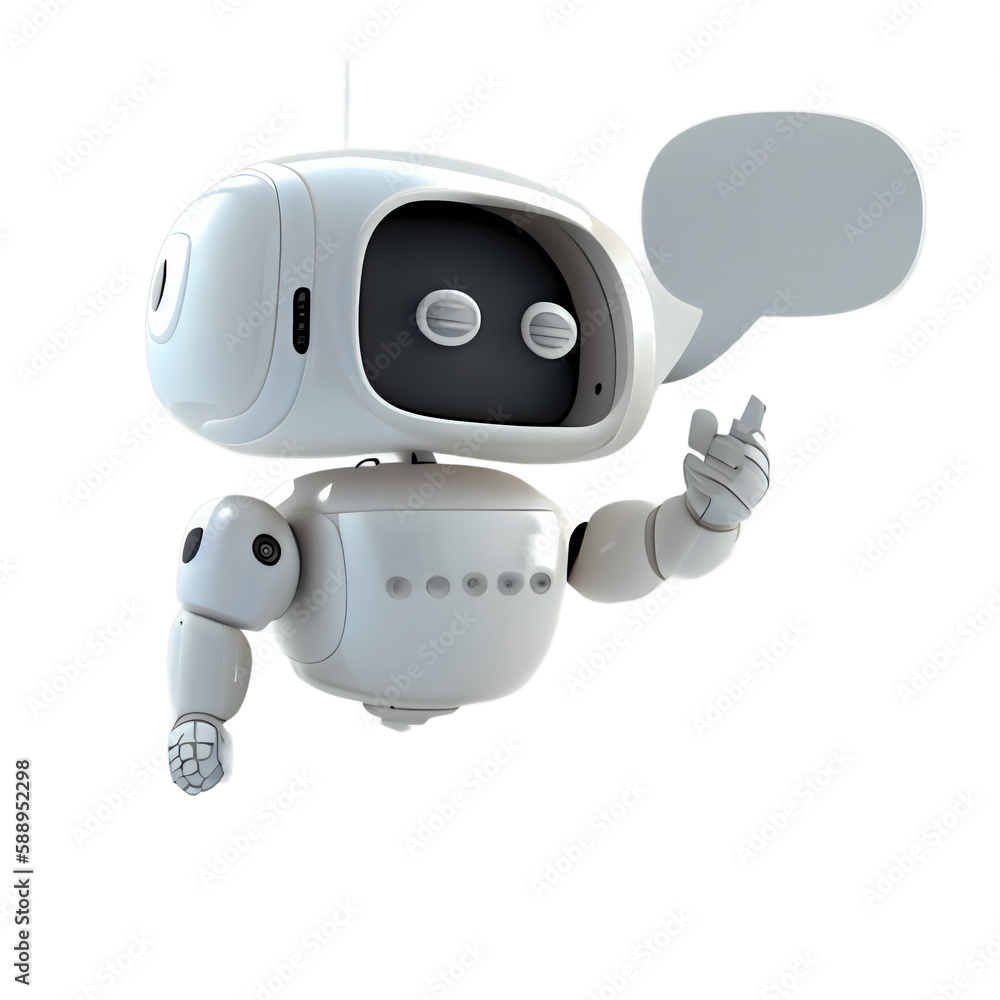 chatbot speaking on transparent background, chatgpt, AI robot, artificial intelligence Stock ...