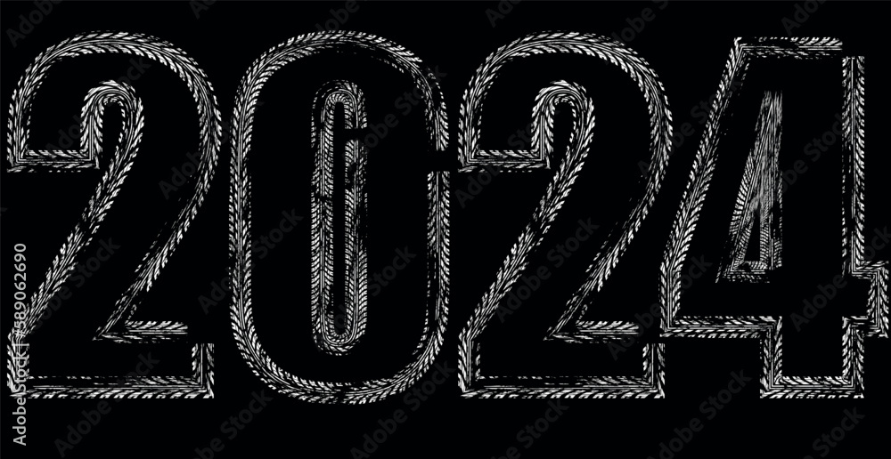 Image vectorielle Stock Tyre track numbers . Grunge texture . Screen ...