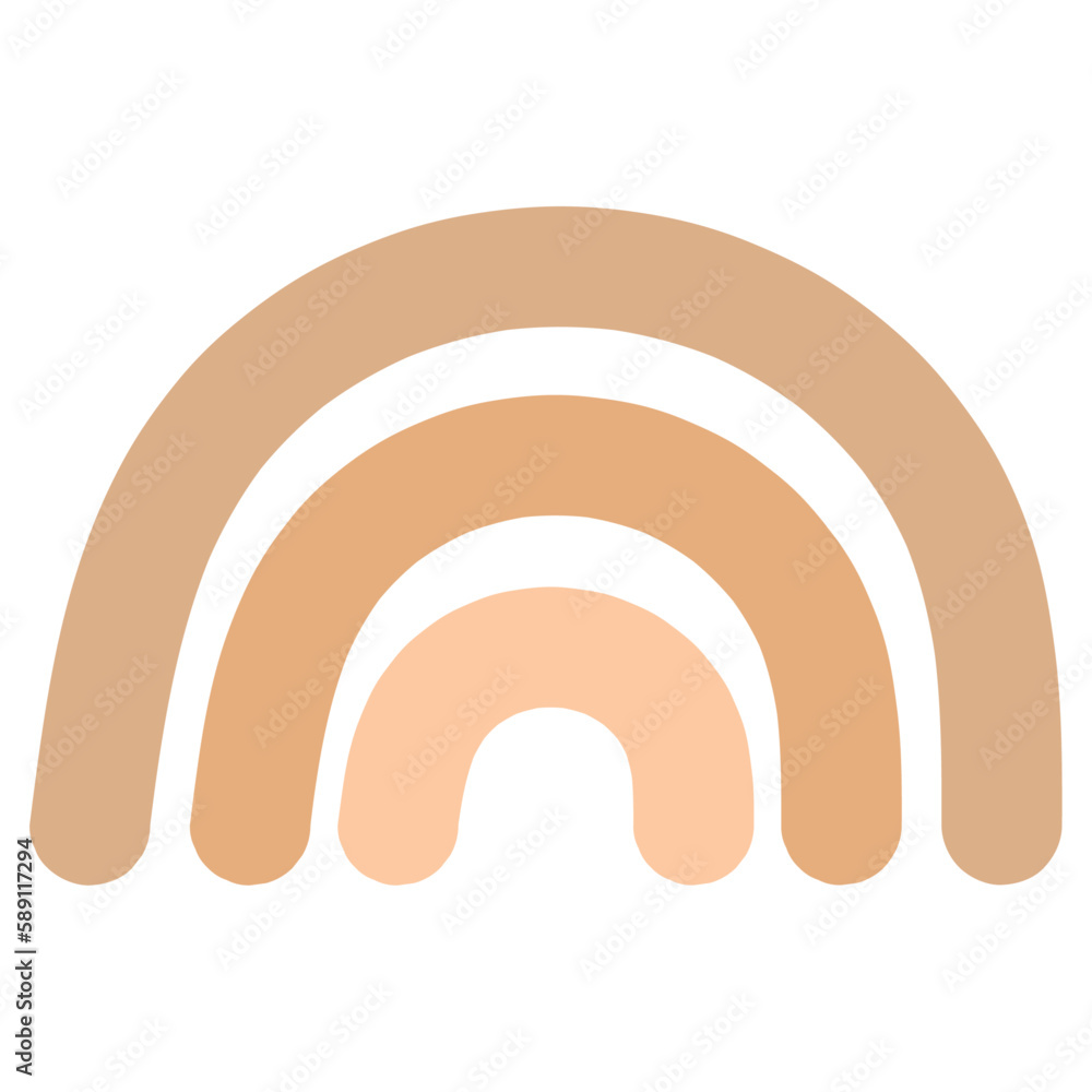 Pastel boho rainbow. Vector illustration Stock Vector | Adobe Stock