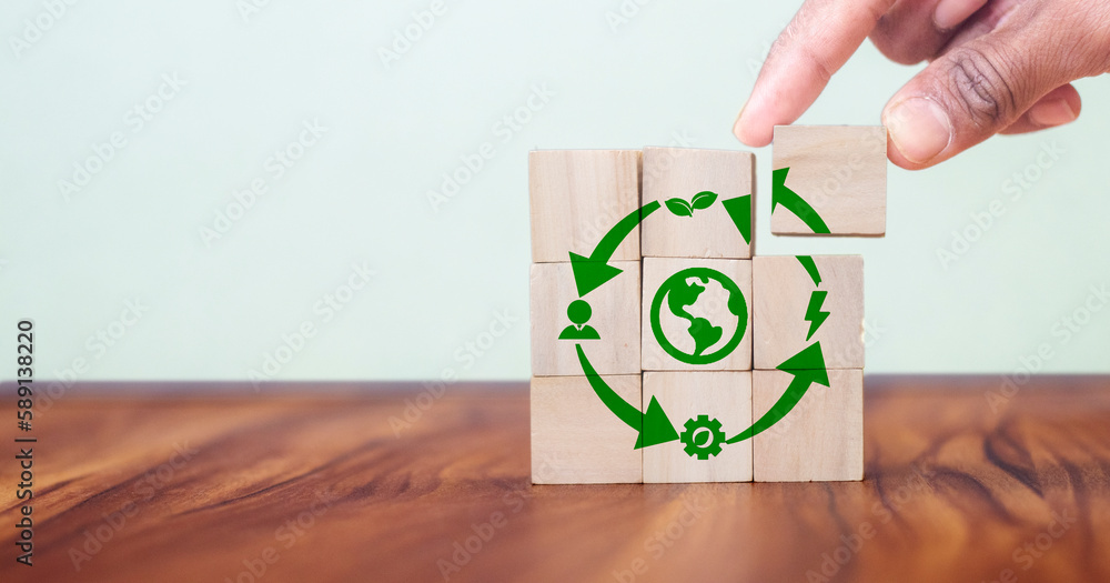 Circular economy concept, recycle, environment, reuse, manufacturing ...