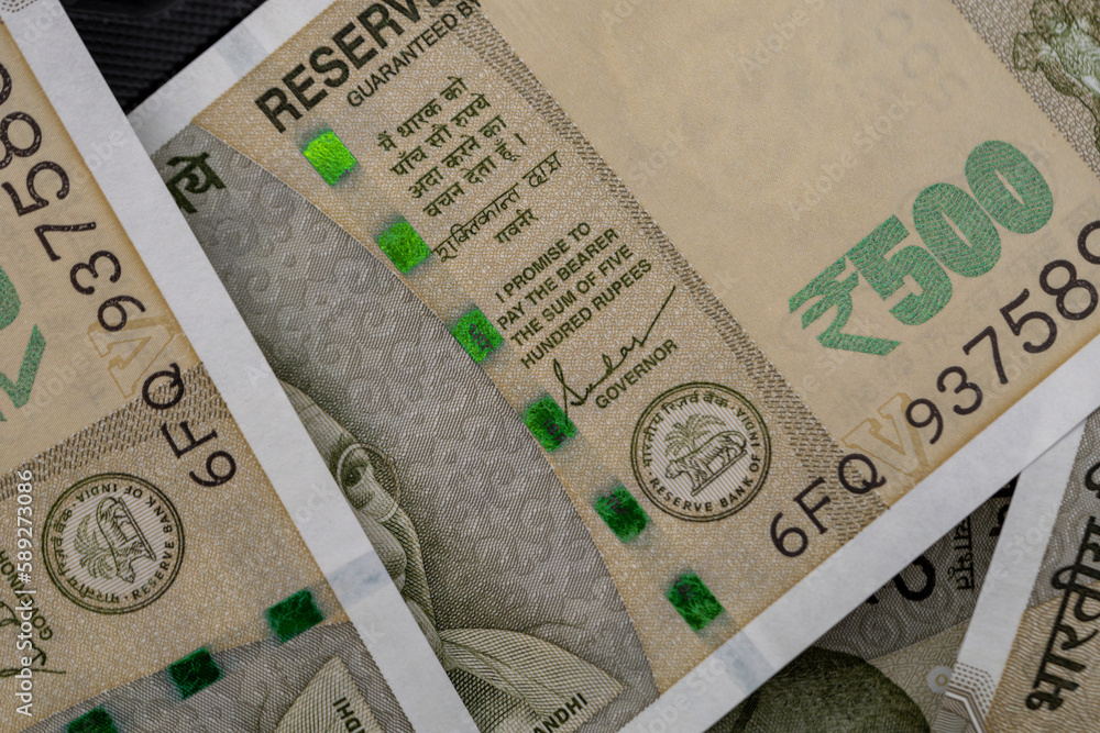 indian rupee, five hundred rupee note texture background. huge cash in ...