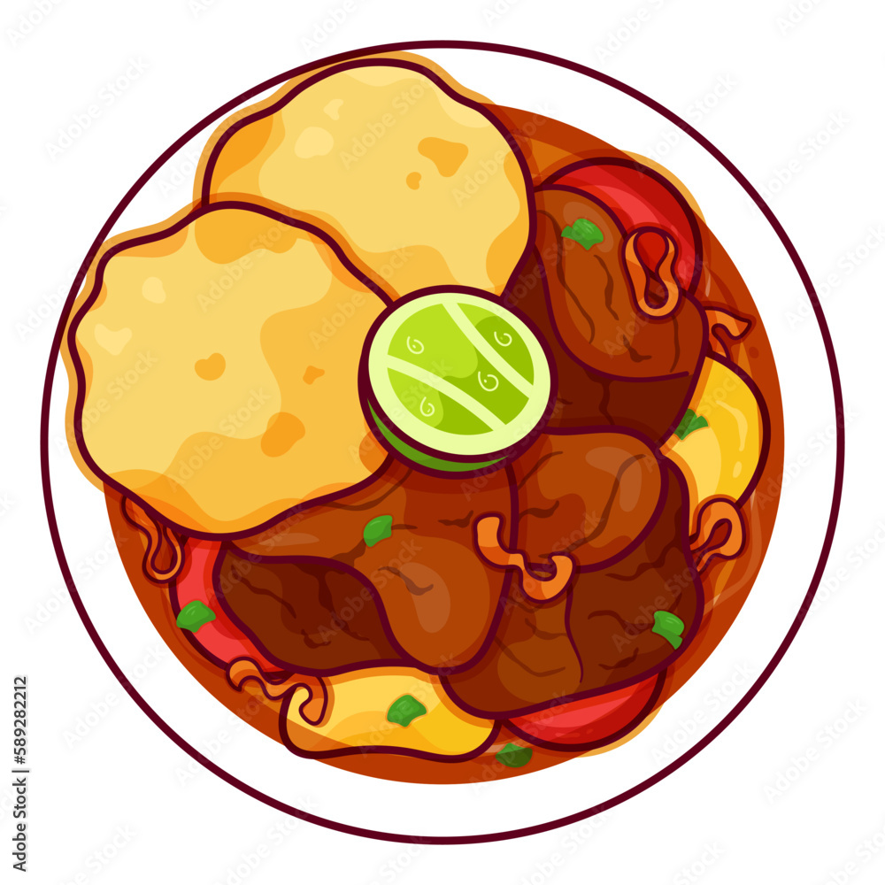 Vetor Soto Betawi Jakarta illustration vector. Asian indonesian beef ...
