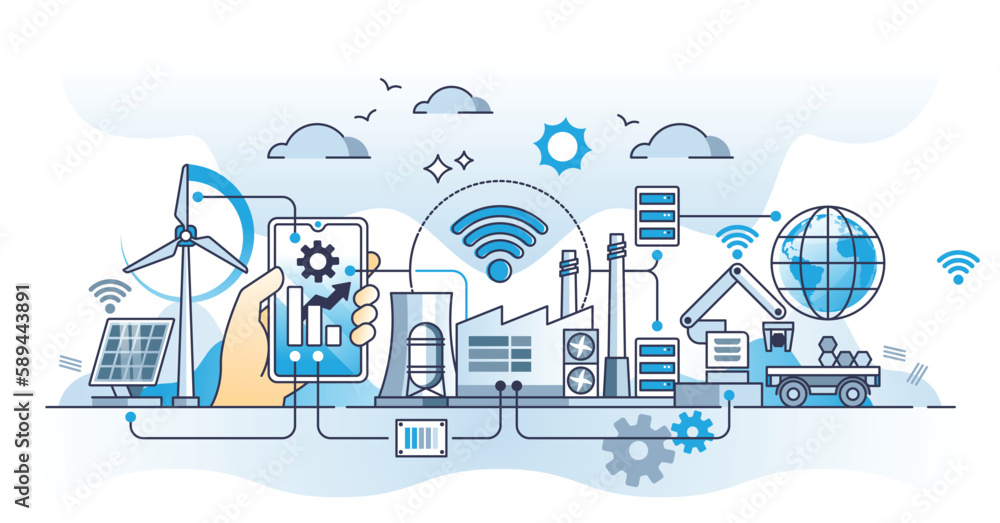 Стоковое векторное изображение «Lean manufacturing model as effective ...