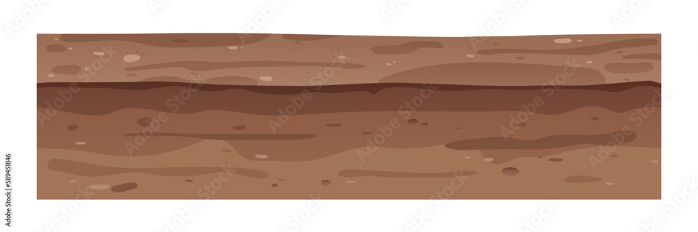 Ground cross-section. Underground level of land, soil, seamless ...