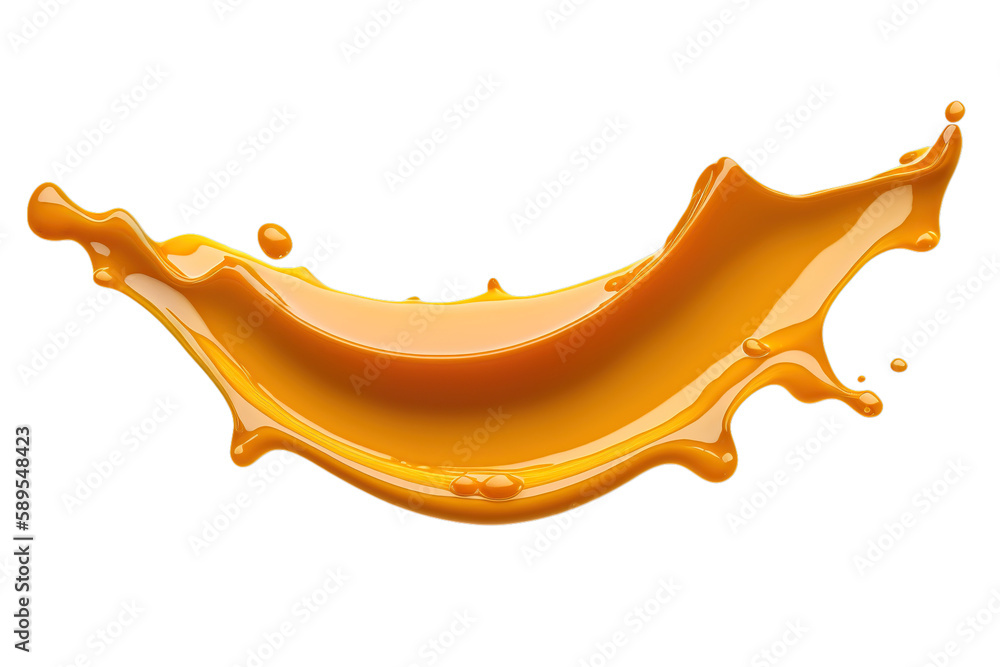 Caramel splash. Ai art isolated cutout Stock Illustration | Adobe Stock
