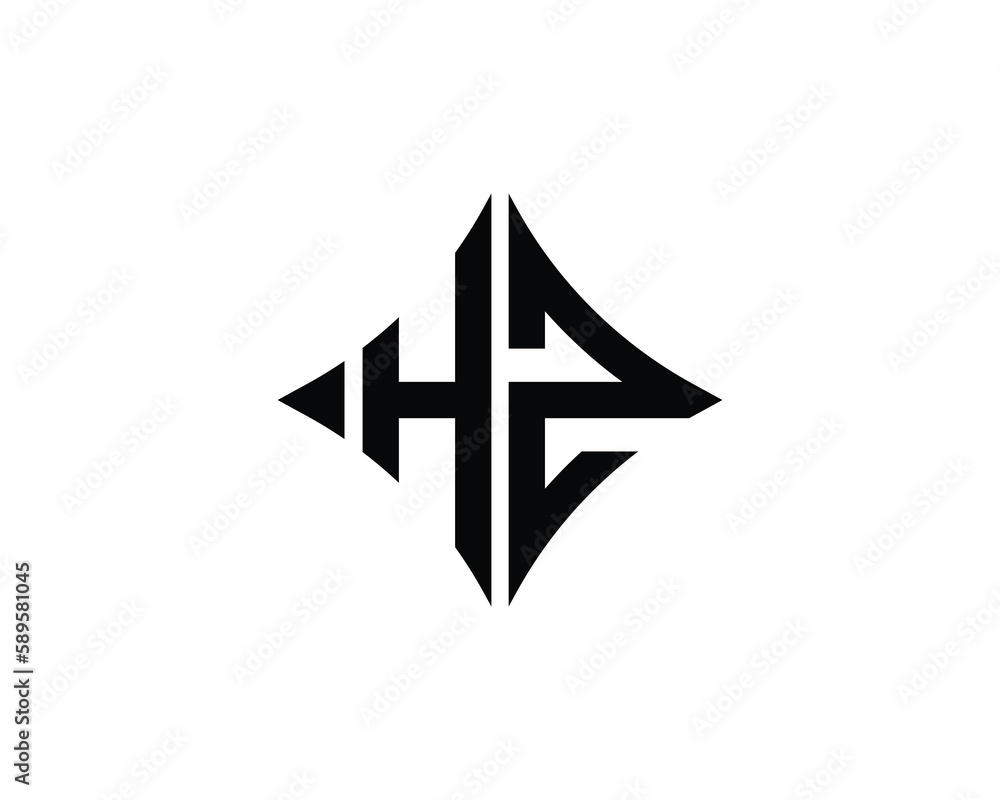 HZ Logo design vector template Stock Vector | Adobe Stock