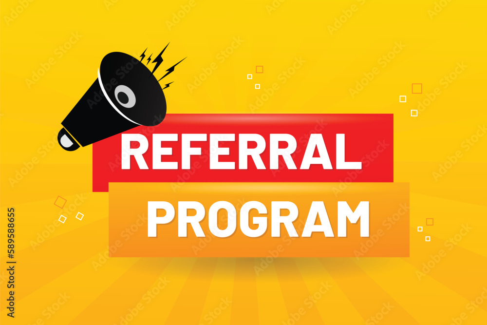 Vector referral program word concept vector illustration with lines ...