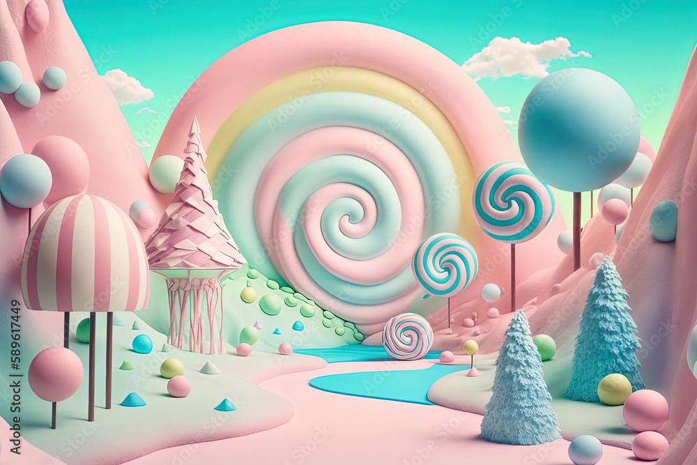 Candyland. Beautiful background Stock Illustration | Adobe Stock