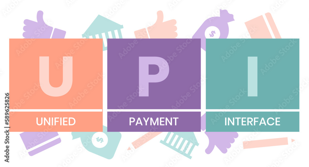 เวกเตอร์ Stock upi unified payment interface. business concept. Vector ...