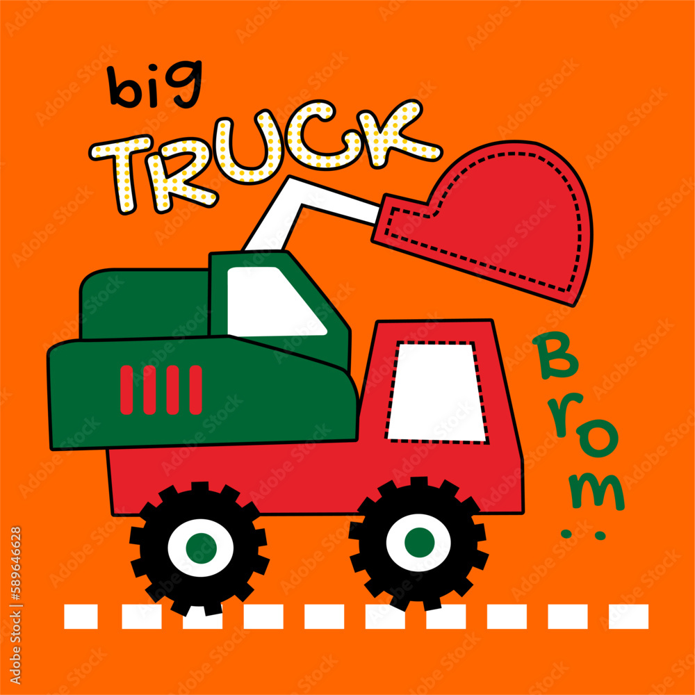 Big truck cartoon vector design Stock Vector | Adobe Stock