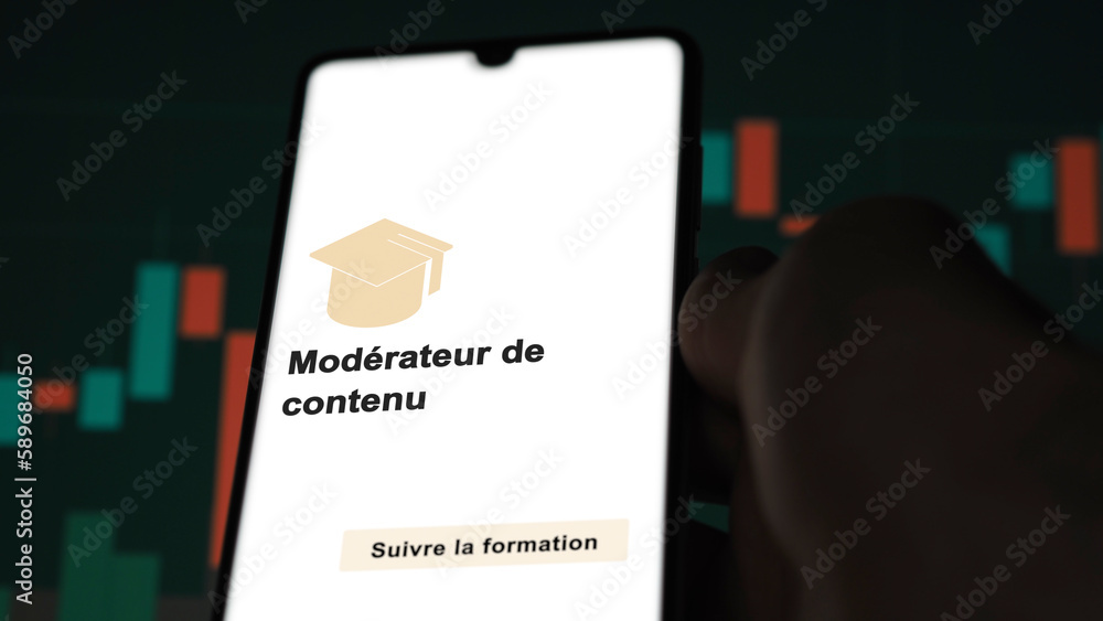 Content moderator program. A student enrolls in courses to study, to ...