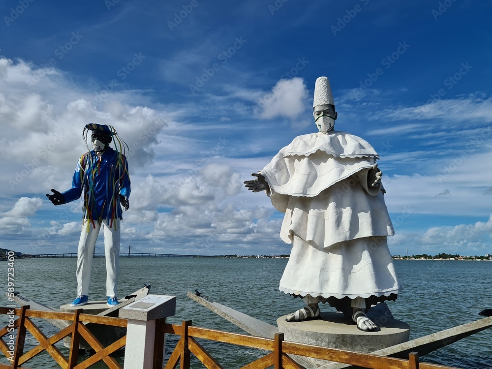 Giant sculptures of folklore characters from northeastern Brazil Stock ...