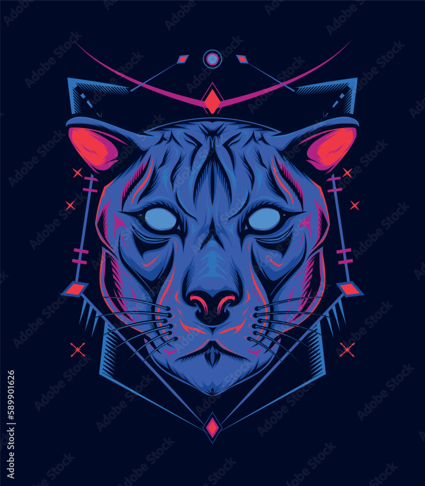 puma mascot logo premium vector illustration Stock Vector | Adobe Stock