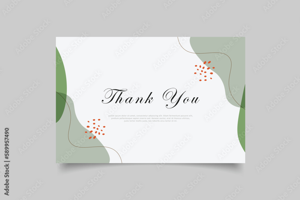 thank you card template design Stock Vector | Adobe Stock