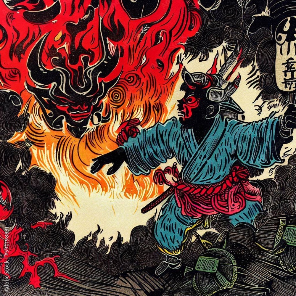 Ilustração Scary art evil toad frog anime manga monster hellish dark ...