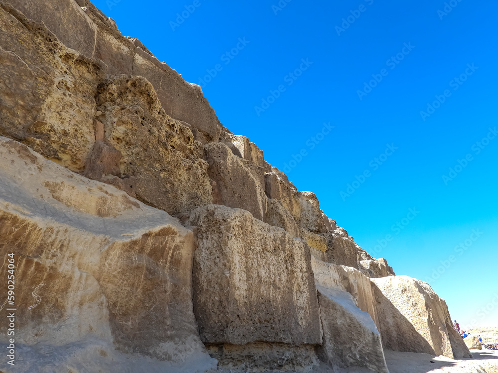 Pyramid of cheops in detail. The Great Pyramid of Giza is the largest ...