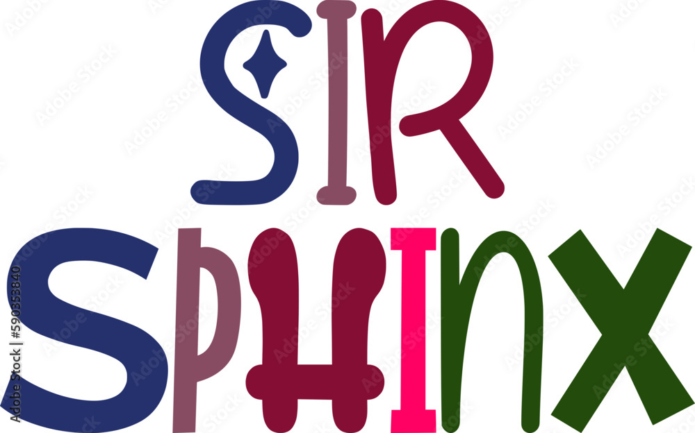 Sir Sphinx Hand Lettering Illustration for Infographic, Packaging ...