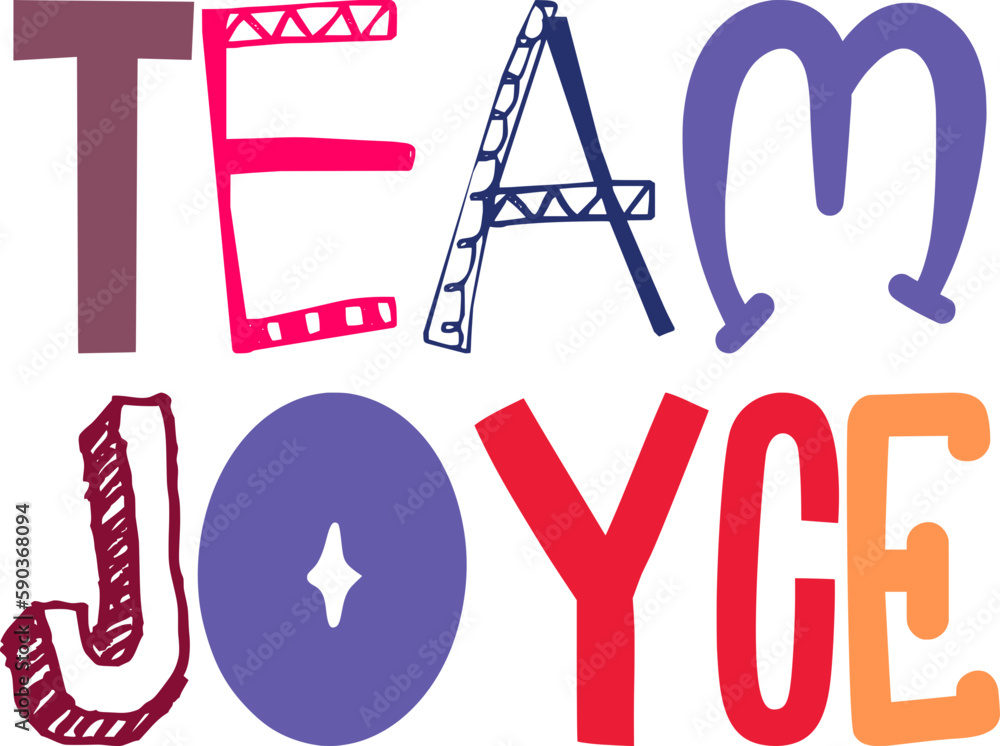 Team Joyce Calligraphy Illustration for Infographic, Logo, Banner ...