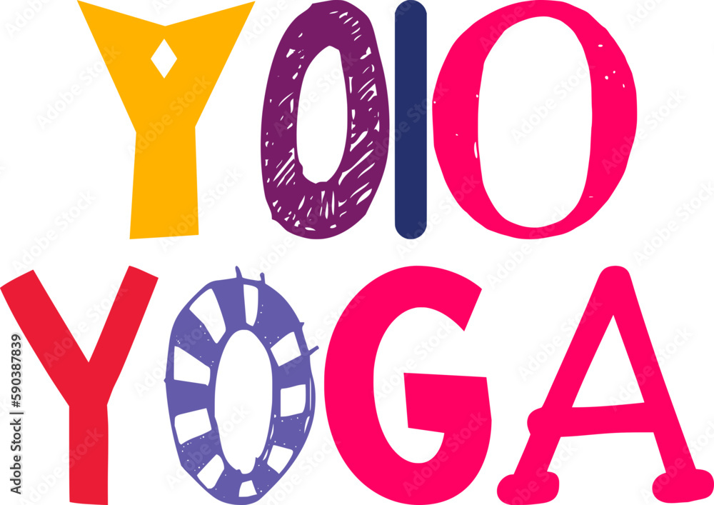 Yolo Yoga Hand Lettering Illustration for Social Media Post ...