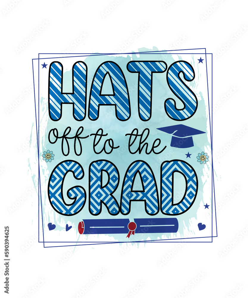 Ilustrace Graduation SublGraduation Sublimation Bundle, Class of 2023 ...