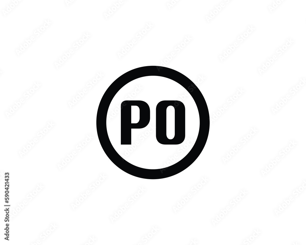PO logo design vector template Stock Vector | Adobe Stock