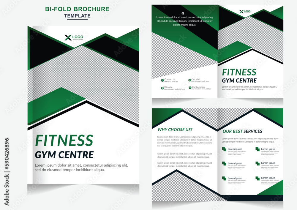 New Fitness first gym Bi-Fold Brochure design and creative bifold ...